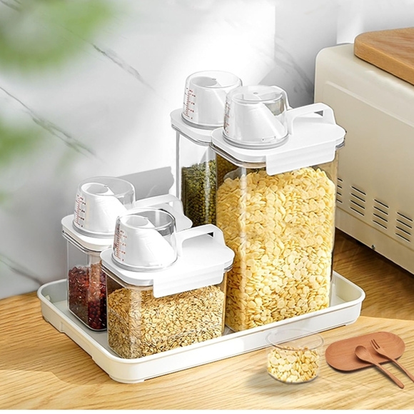 Kitchen | New White Airtight Food Storage Containers For Kitchen W ...
